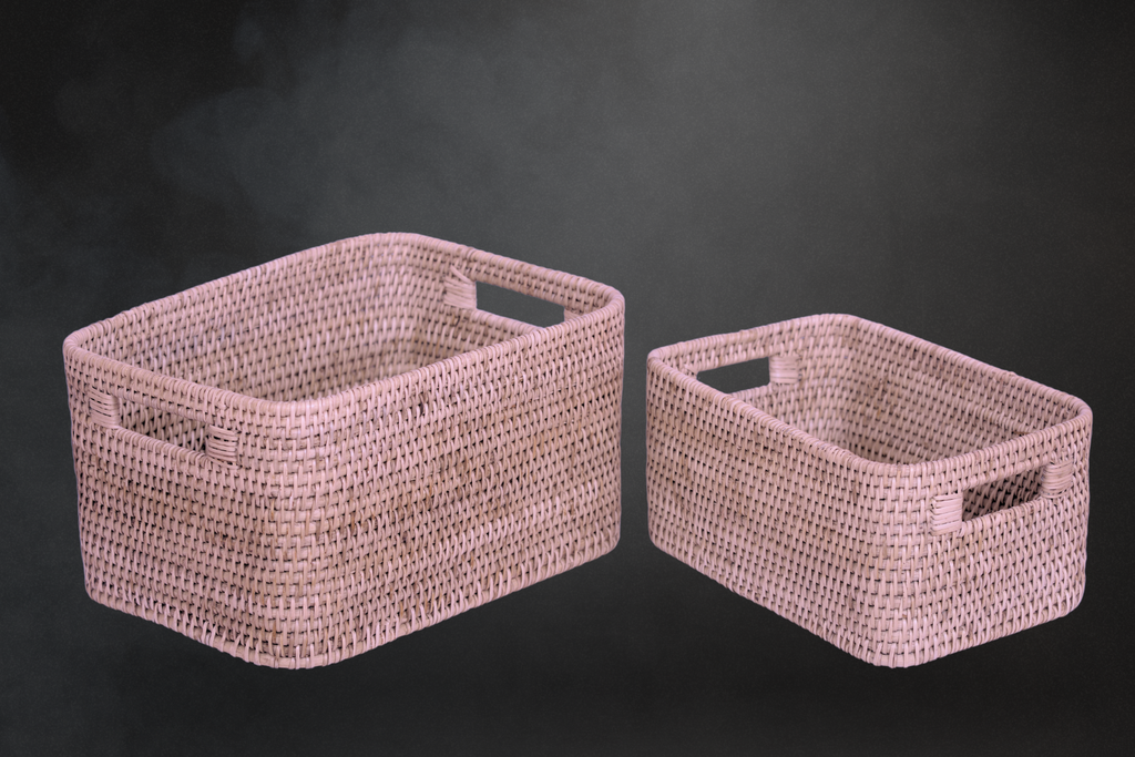 Cane Storage Bin – Handwoven Organizer for Modern Homes | Ten by Three